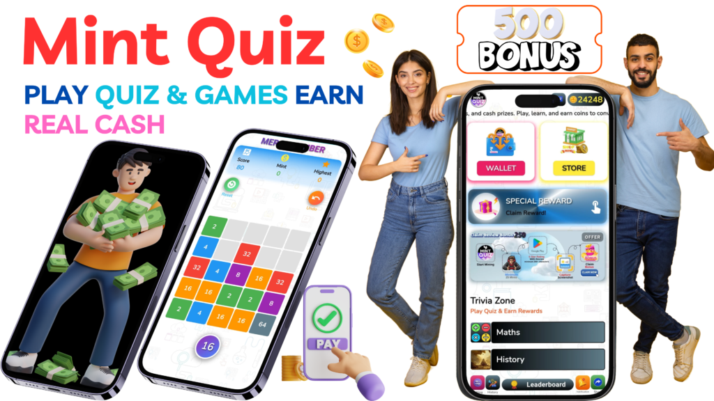 Earning App - Mint Quiz: Make Money Online